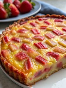 Crustless Rhubarb Custard Pie – Best Recipes Ever