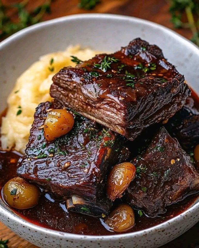 Braised Short Ribs with Red Wine & Garlic Mash – Best Recipes Ever